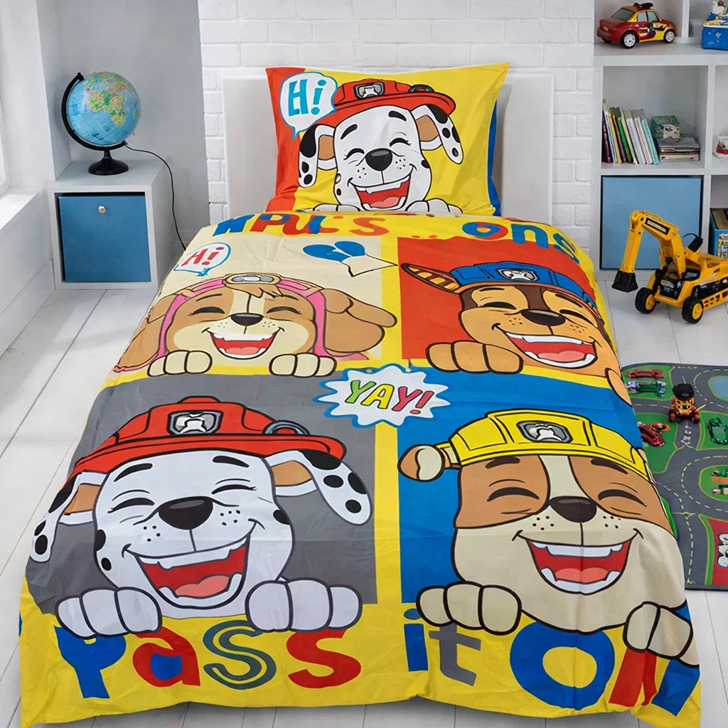 Paw Patrol dekbedovertrek Pass it on - microvezel - 140x200 + 60x70 cm